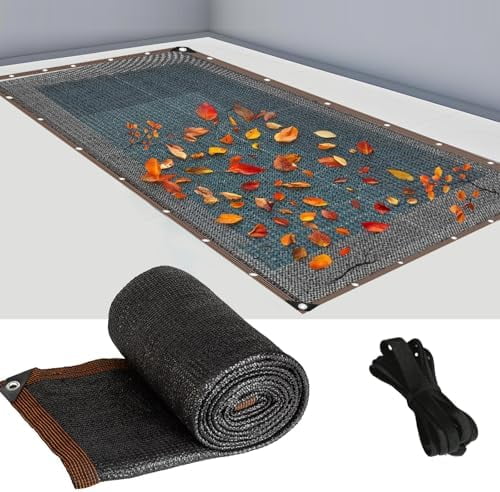 16 FT x 32 FT Pool Leaf Net Cover for Inground Pool, Rectangle Mesh ...