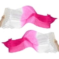 16 Fan Belly Dance Silk Veil 47", 1 Pair (Left+Right) Women Long ...