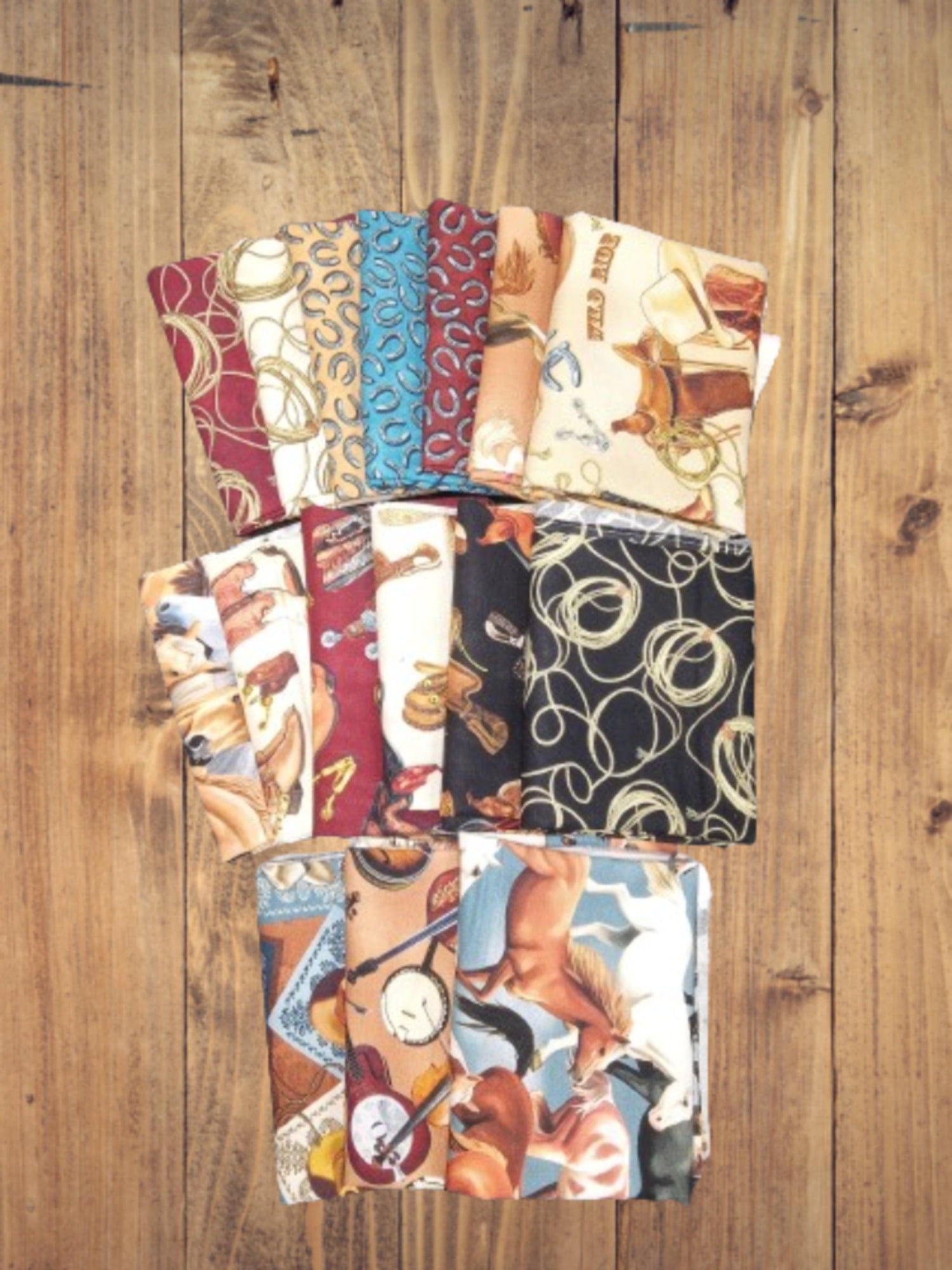 16 Fat Quarters - Assorted Yellowstone Western Fat Quarter Bundle ...