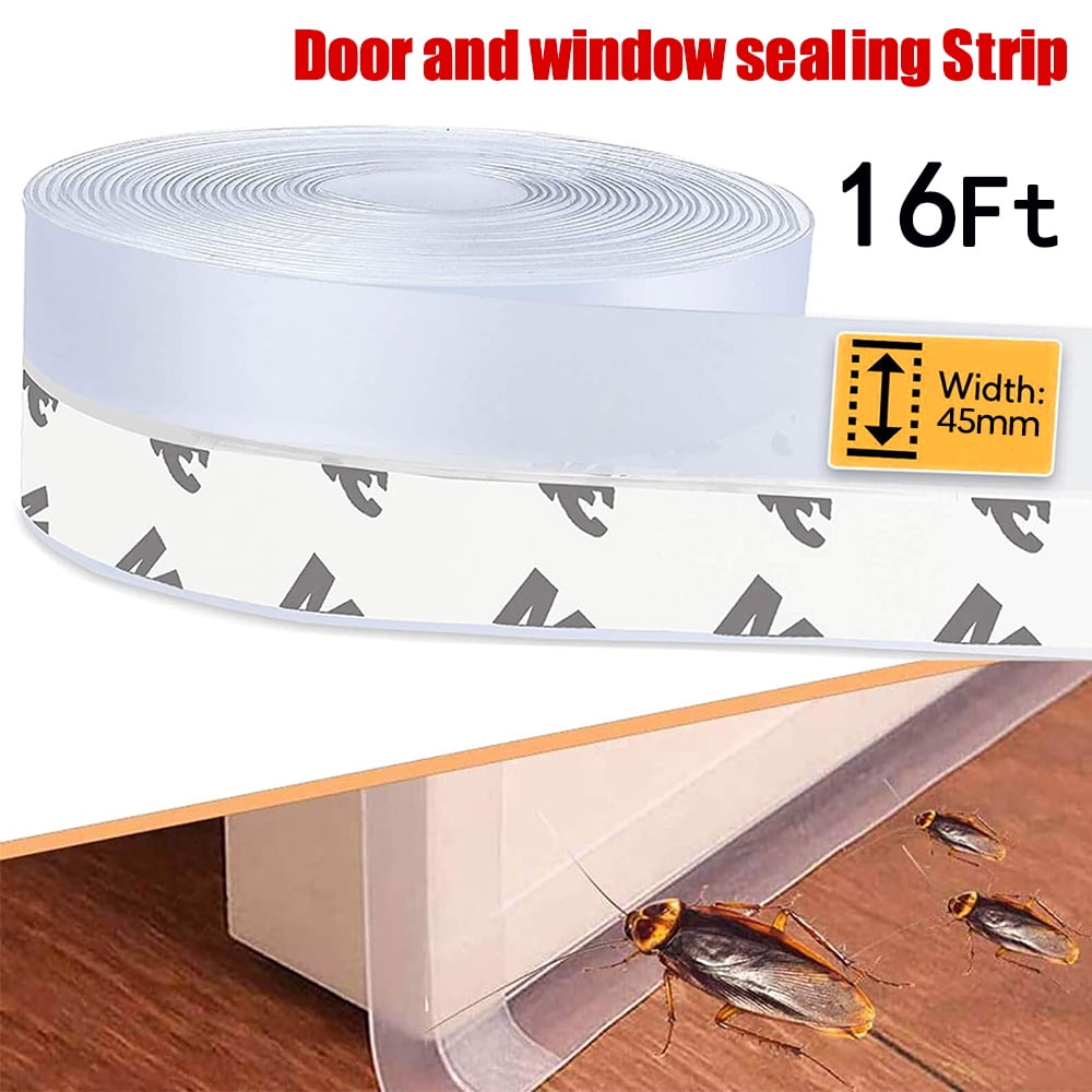 16ft Silicone Door Seal Strip, Weather Stripping, Draft Stopper for ...
