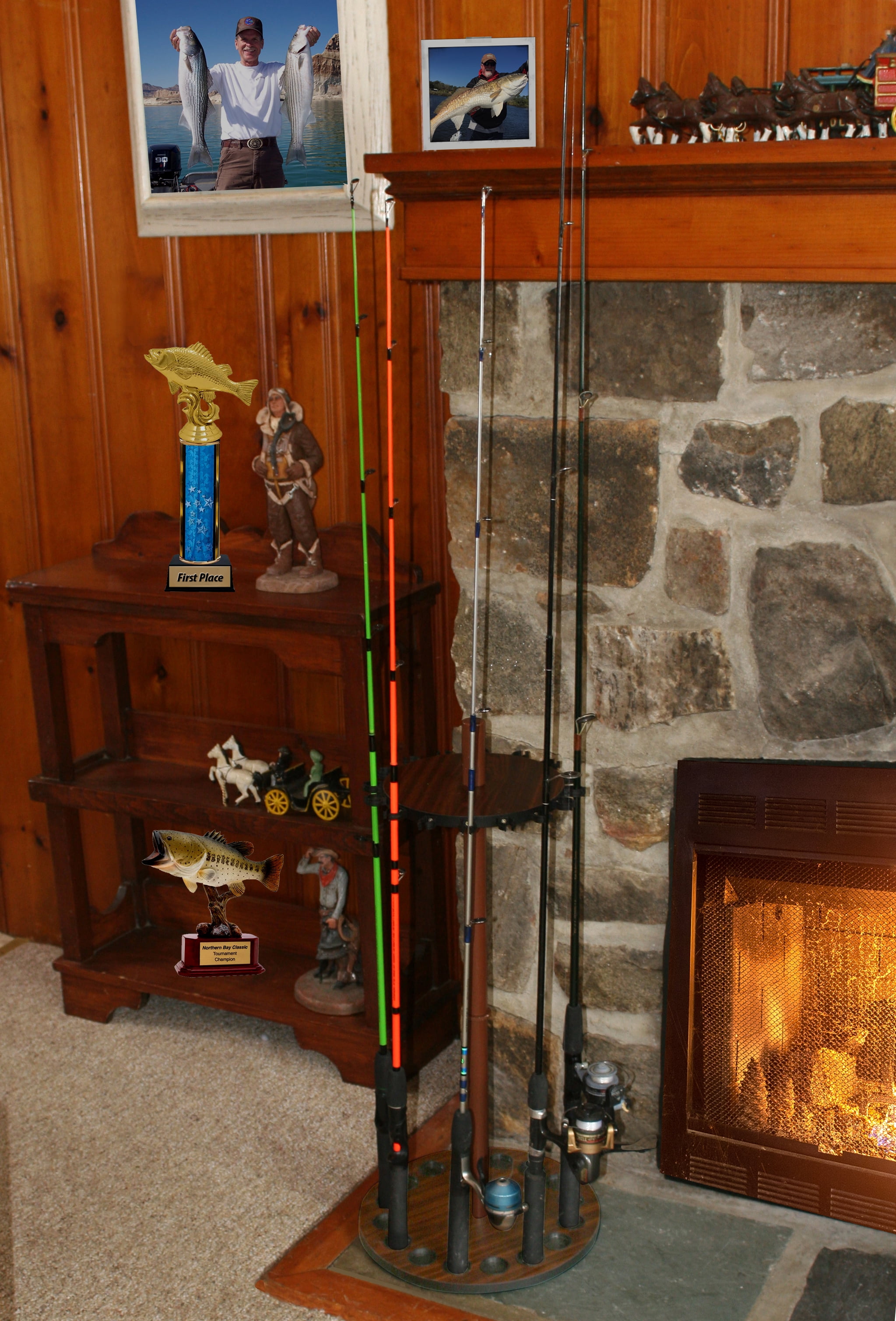 16 Fishing Rod Round Storage Rack - Walmart.com