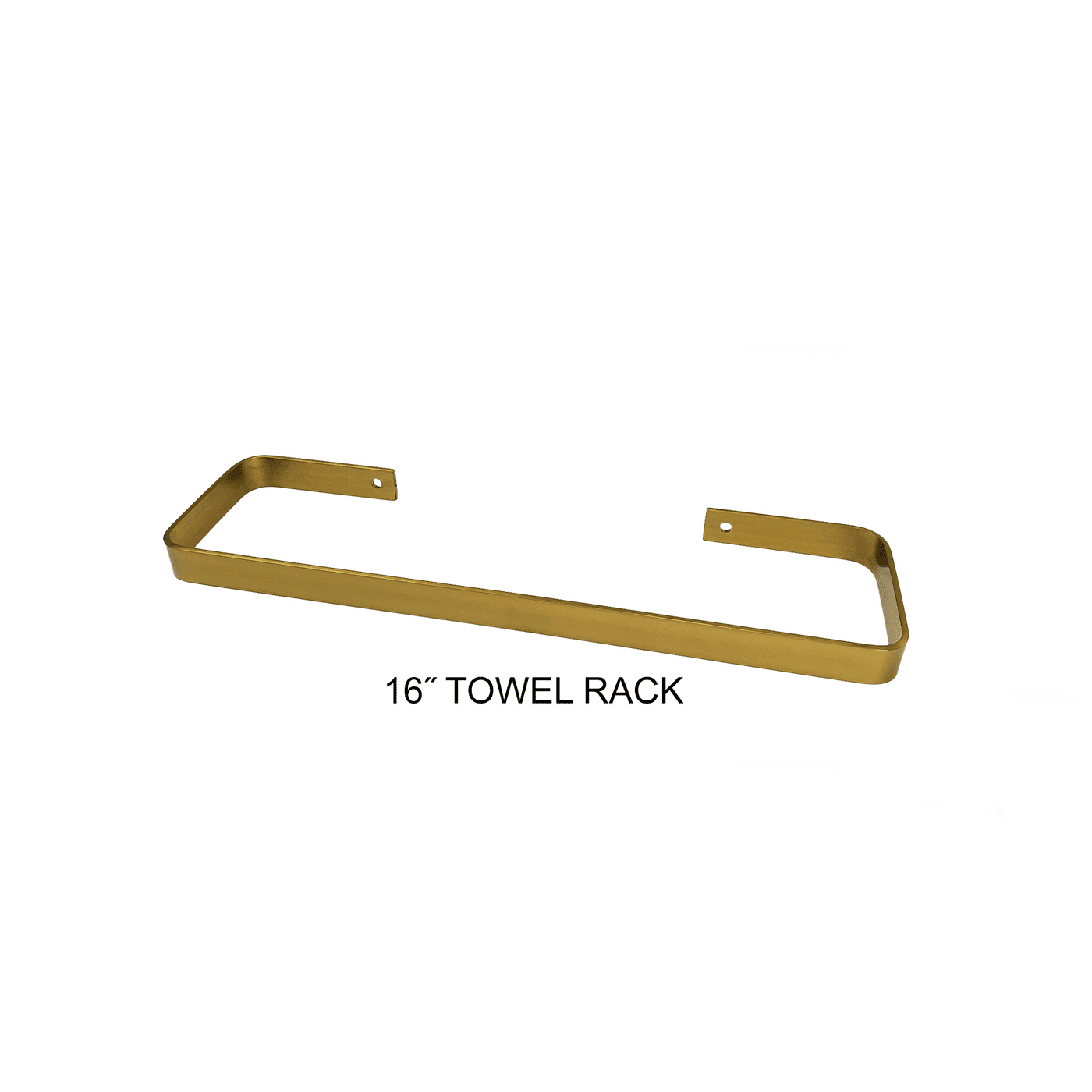 16" Fixture Mounted Towel Rack - Gold - Walmart.com