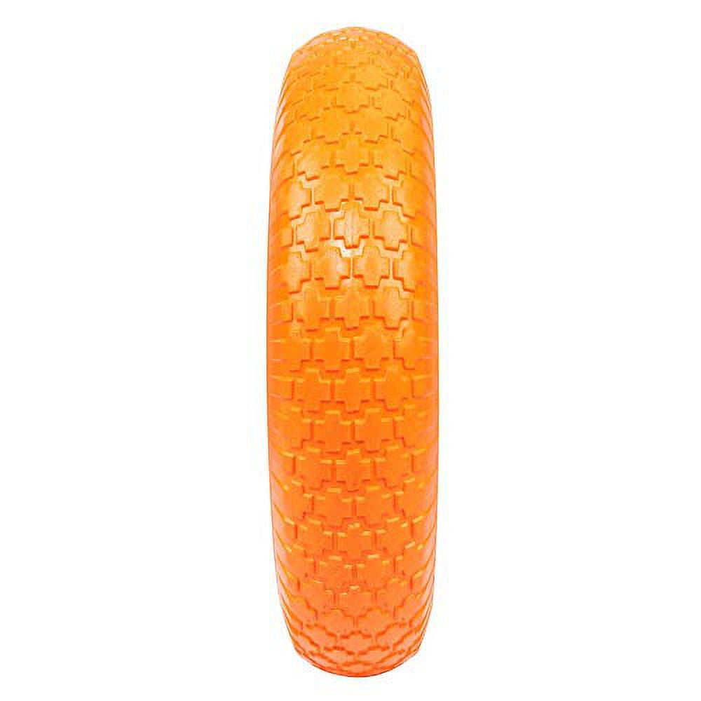 16" Flat Free Wheel Barrow Wheelbarrow Tire Solid Foam 5/8 Axle Cart ...