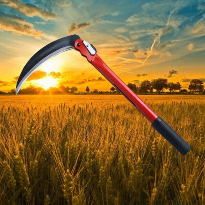 16" Folding Sickle Cutter Remover Hand Scythe Blade Farm Yard Grass ...