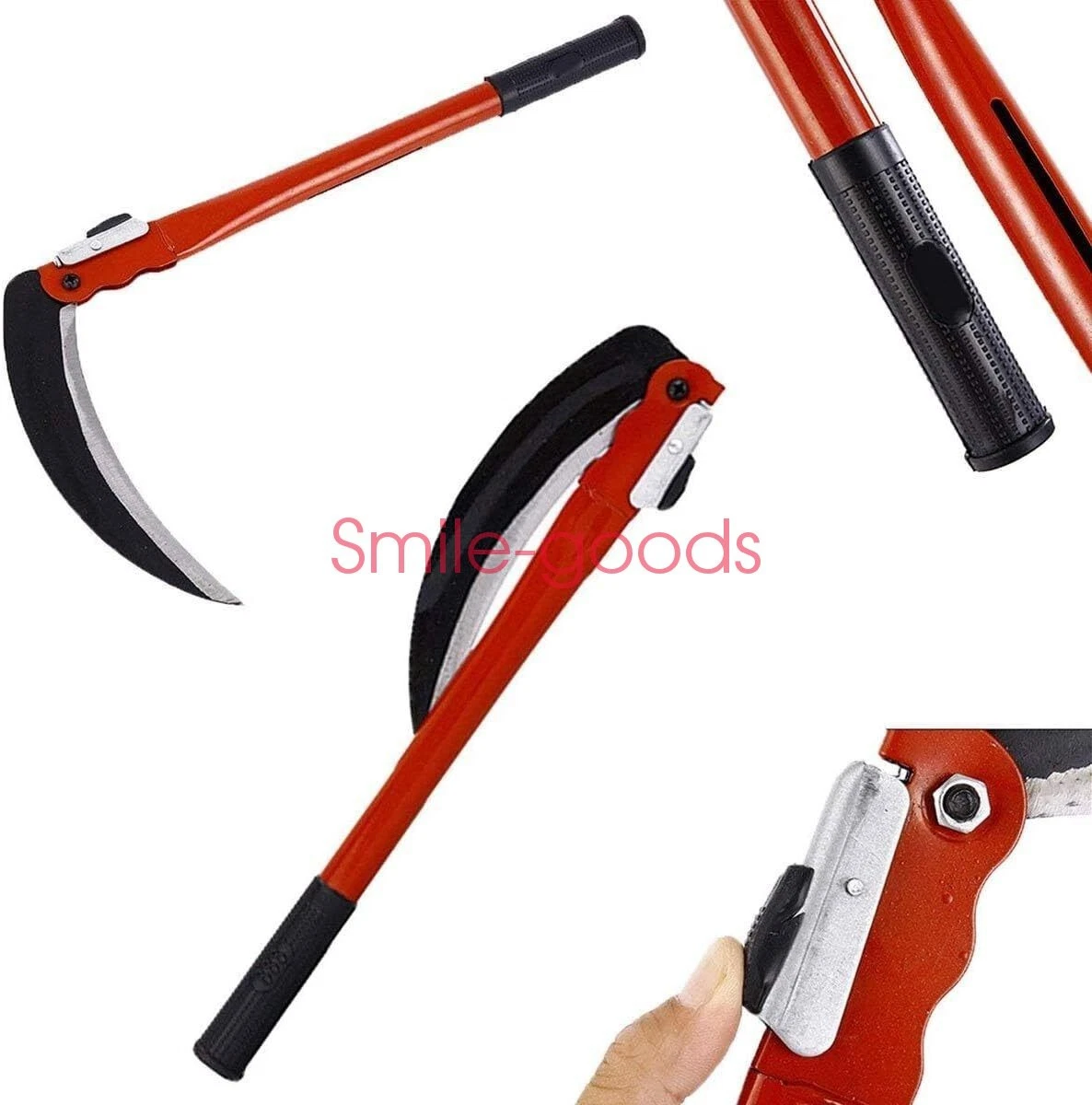 16" Folding Sickle Scythe Steel Mowing Cutter Grass Farm Garden Yard ...