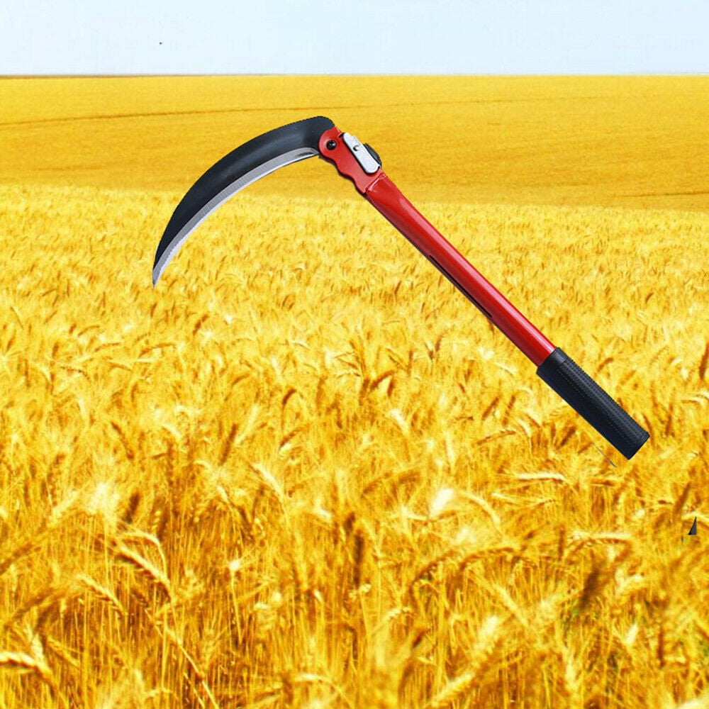 16" Folding Sickle Scythe Steel Mowing Knife Sharp Crops Weed Grass ...