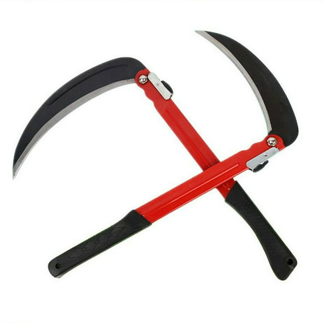 16" High Carbon Stainless Steel Folding Sickle, Handheld Weed Remover ...
