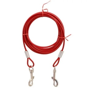 Petbobi Dog Tie Out Cable and Stake, 30ft Wire Rope for Large Dogs up ...
