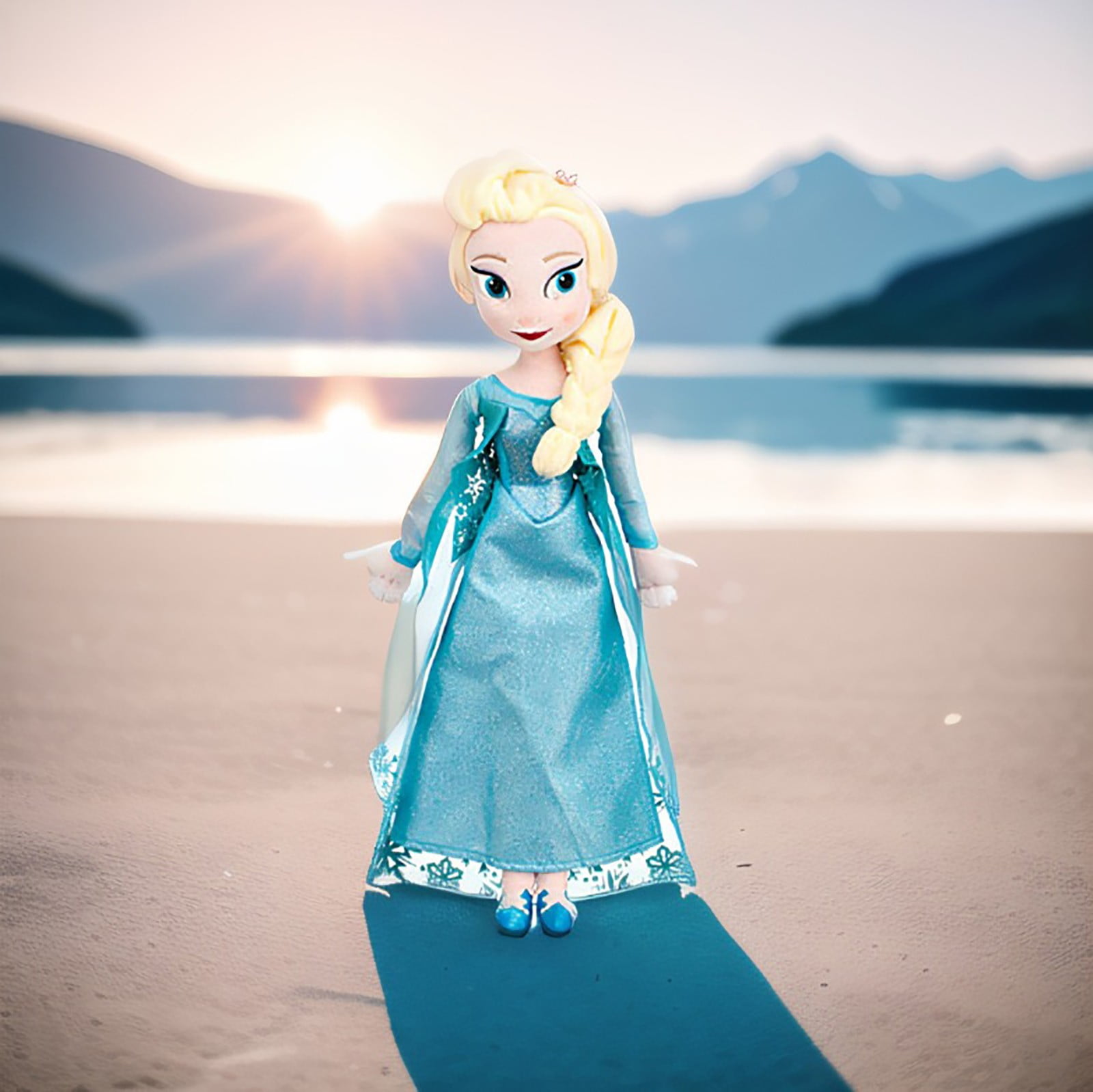 16" Frozen Movie Queen Elsa & Anna Anime Plush Toy Stuffed Doll Soft ...