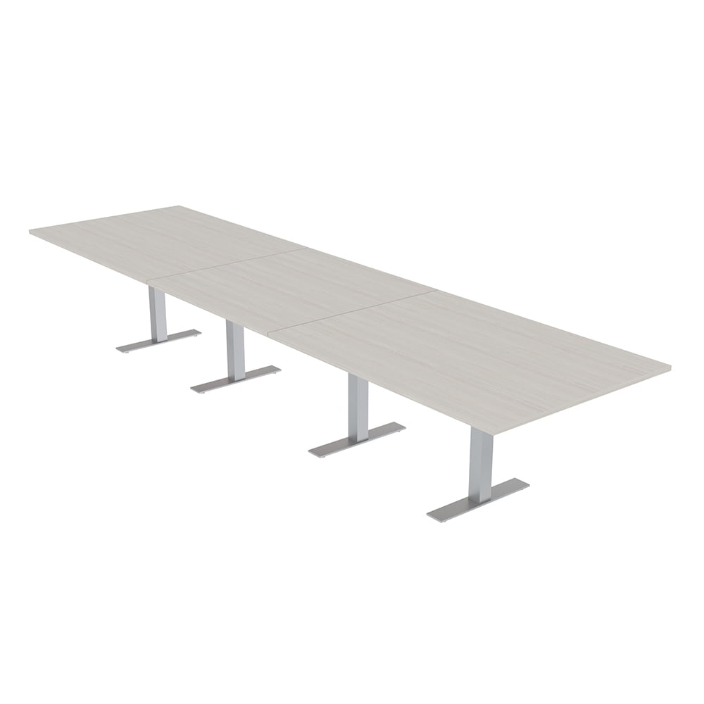16 Ft Modular Rectangular Conference Table Metal T Bases Power Units ...