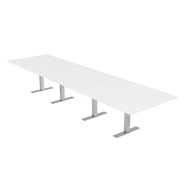 16 Person Arc Rectangle Modular Conference Table With Electrical Units ...
