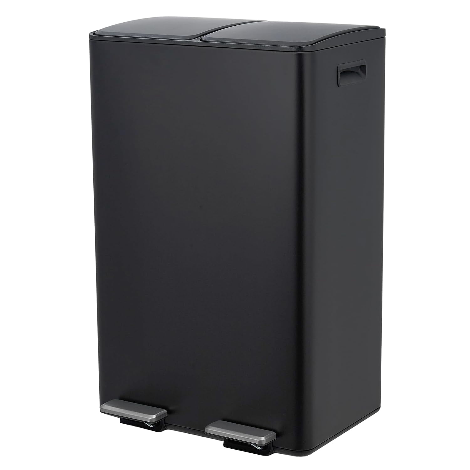 16 Gallon Dual Compartment Kitchen Trash Can Stainless Steel Step Bin ...