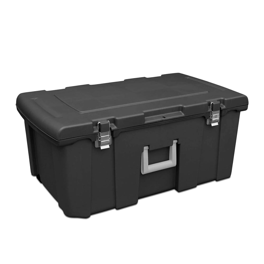 16 Gallon Lockable Storage Tote Footlocker Toolbox Container Box with ...