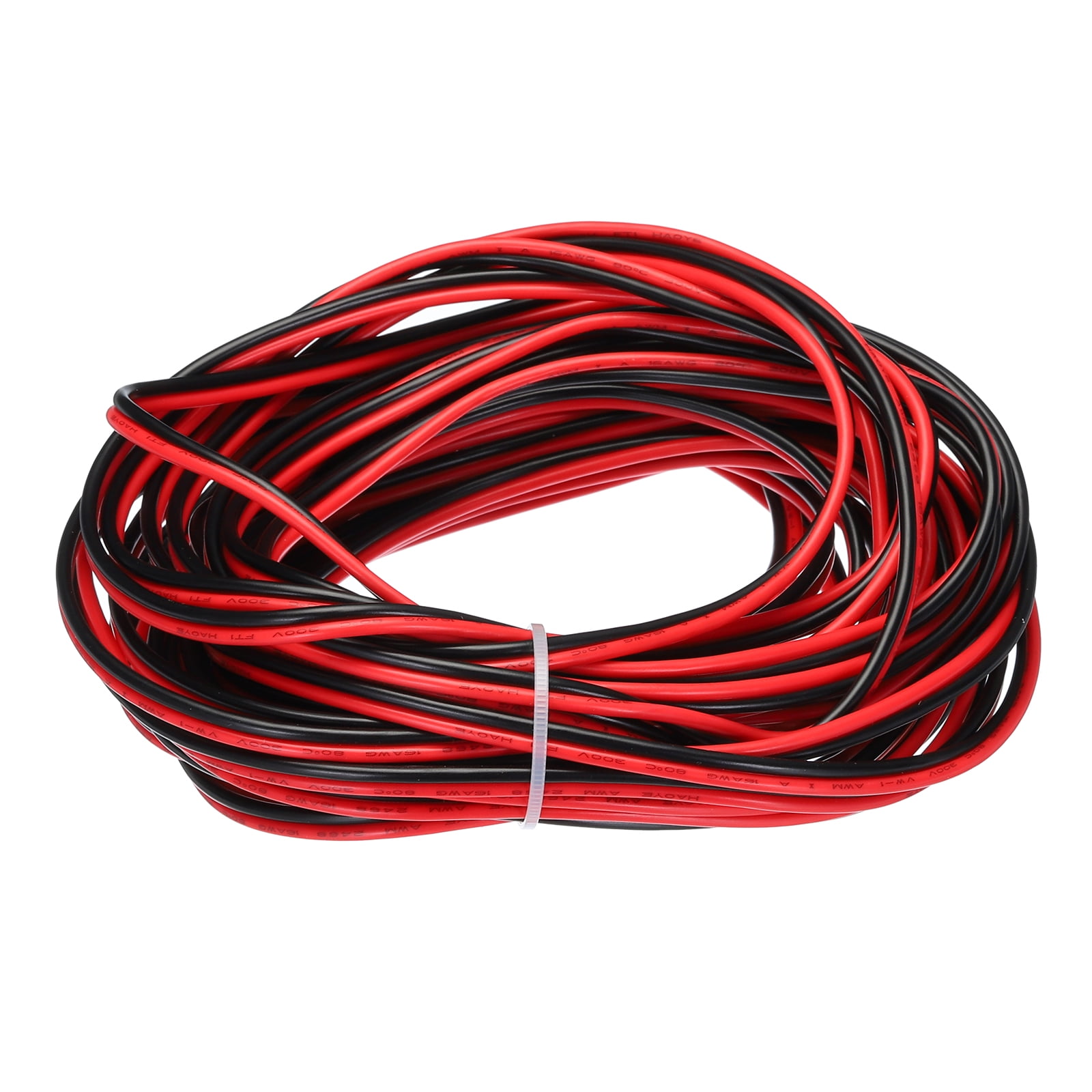 16 Gauge 2 Conductor Parallel Wire, 33Ft/10M Long 3mm Dia 300V for LED ...