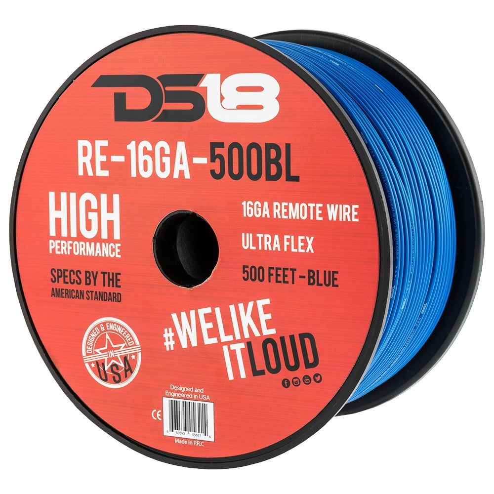 50 Foot Blue Turn On Wire Sky High Car Audio 50ft BLUE 12 Gauge AWG ...