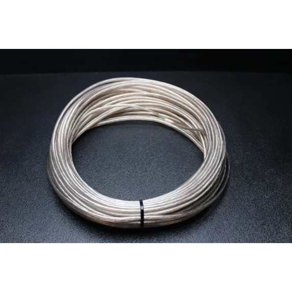 16 Gauge Clear Speaker Wire 50 Ft Awg Cable Power Ground Stranded Home ...