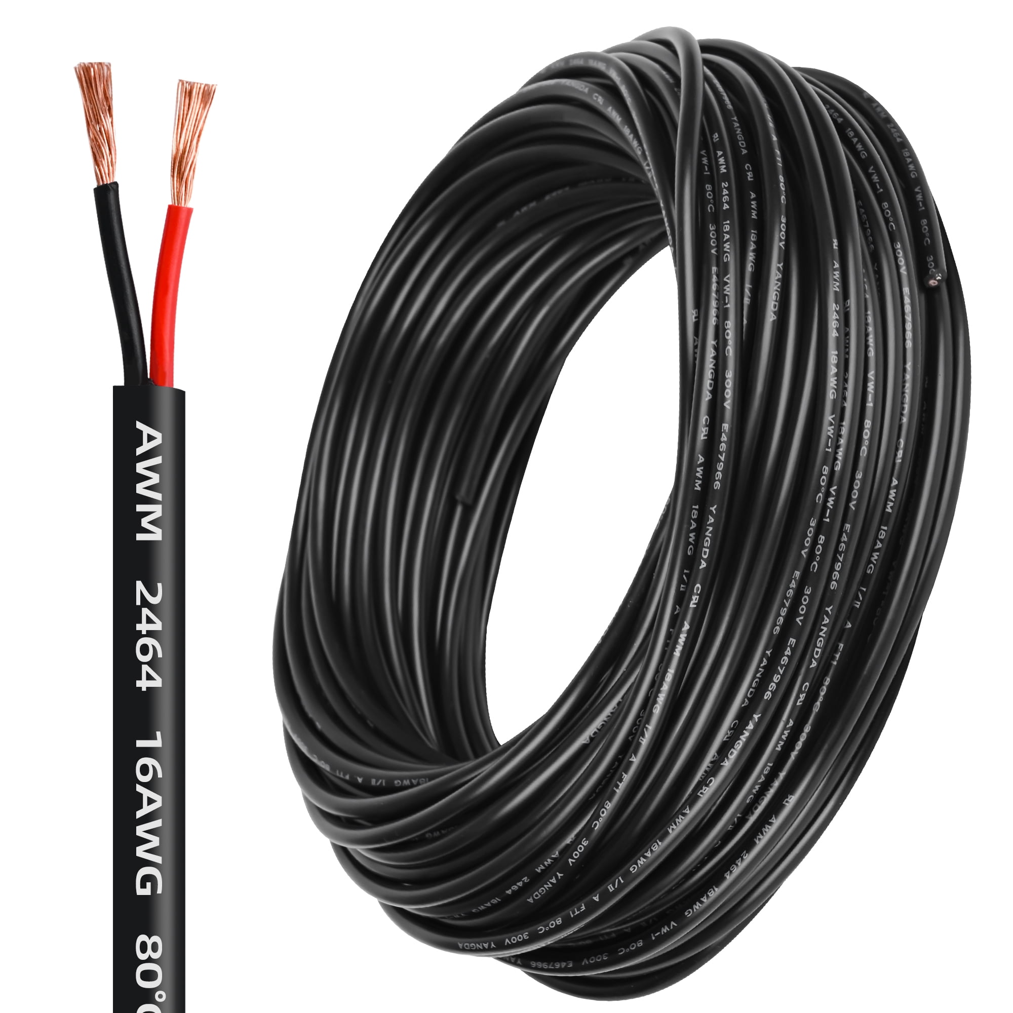 16 Gauge Electrical Wire 2 Conductor，16 AWG Electrical Wire Stranded ...