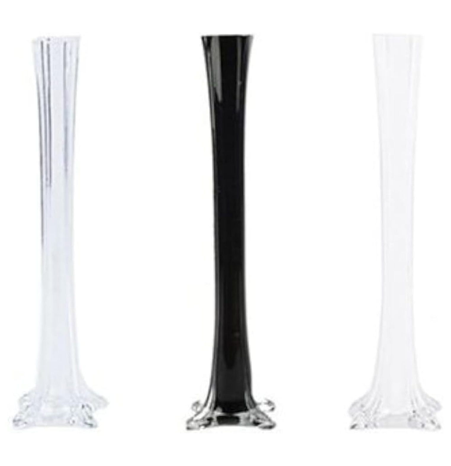 16" Glass Eiffel Tower Vases - 12 Pack - Clear - Walmart.com