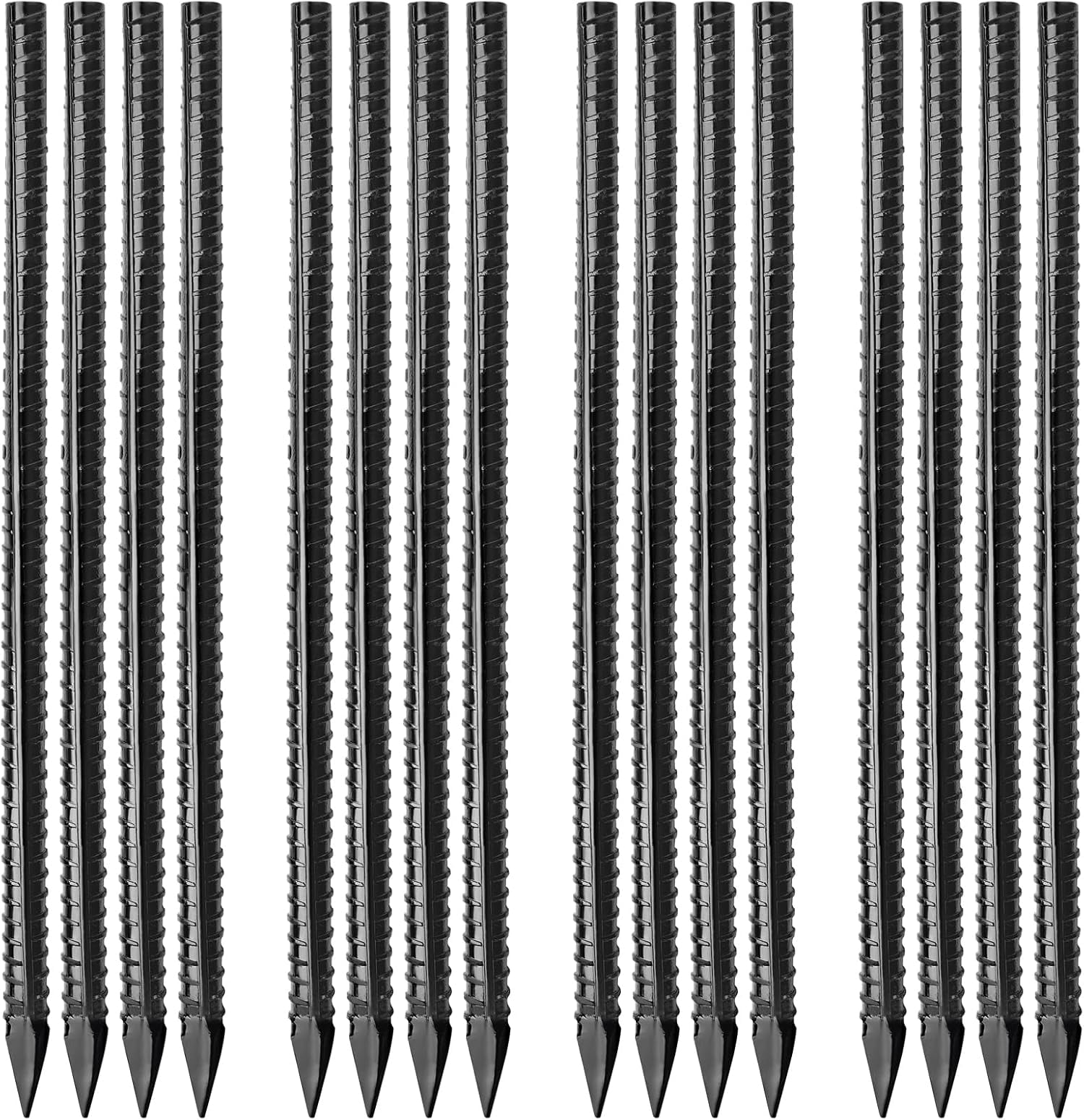 16 Ground Rebar Stakes (16 pcs) Spikes for Concrete Timber Garden ...