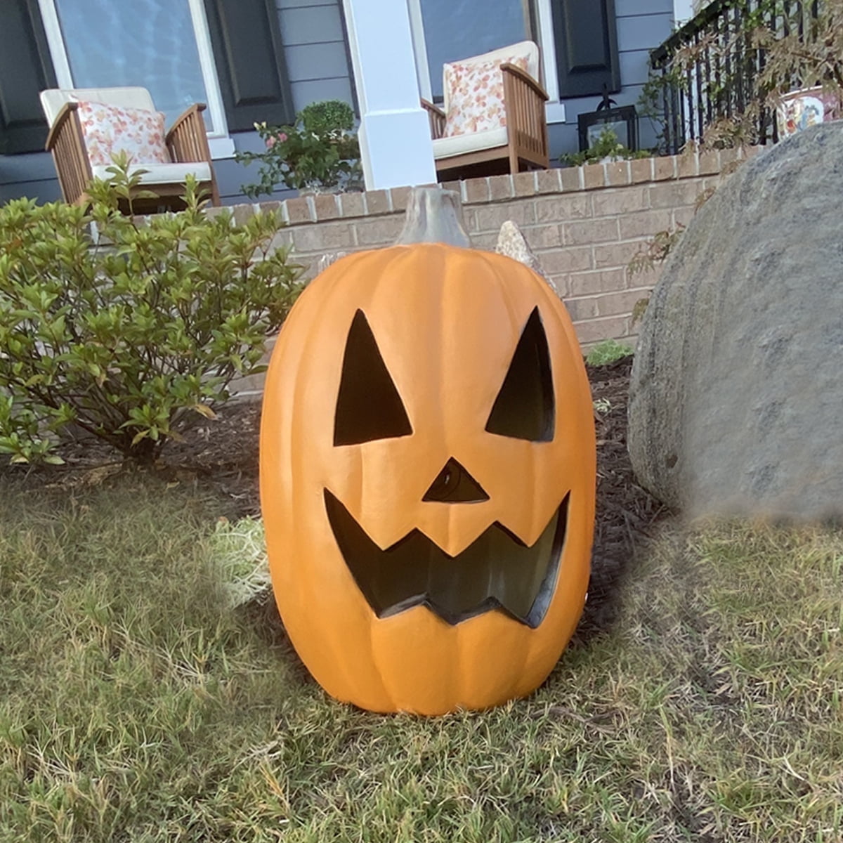 Gamexcel 16'' Halloween Pumpkin Lantern-Jack O Lantern- Holiday Pre-lit ...