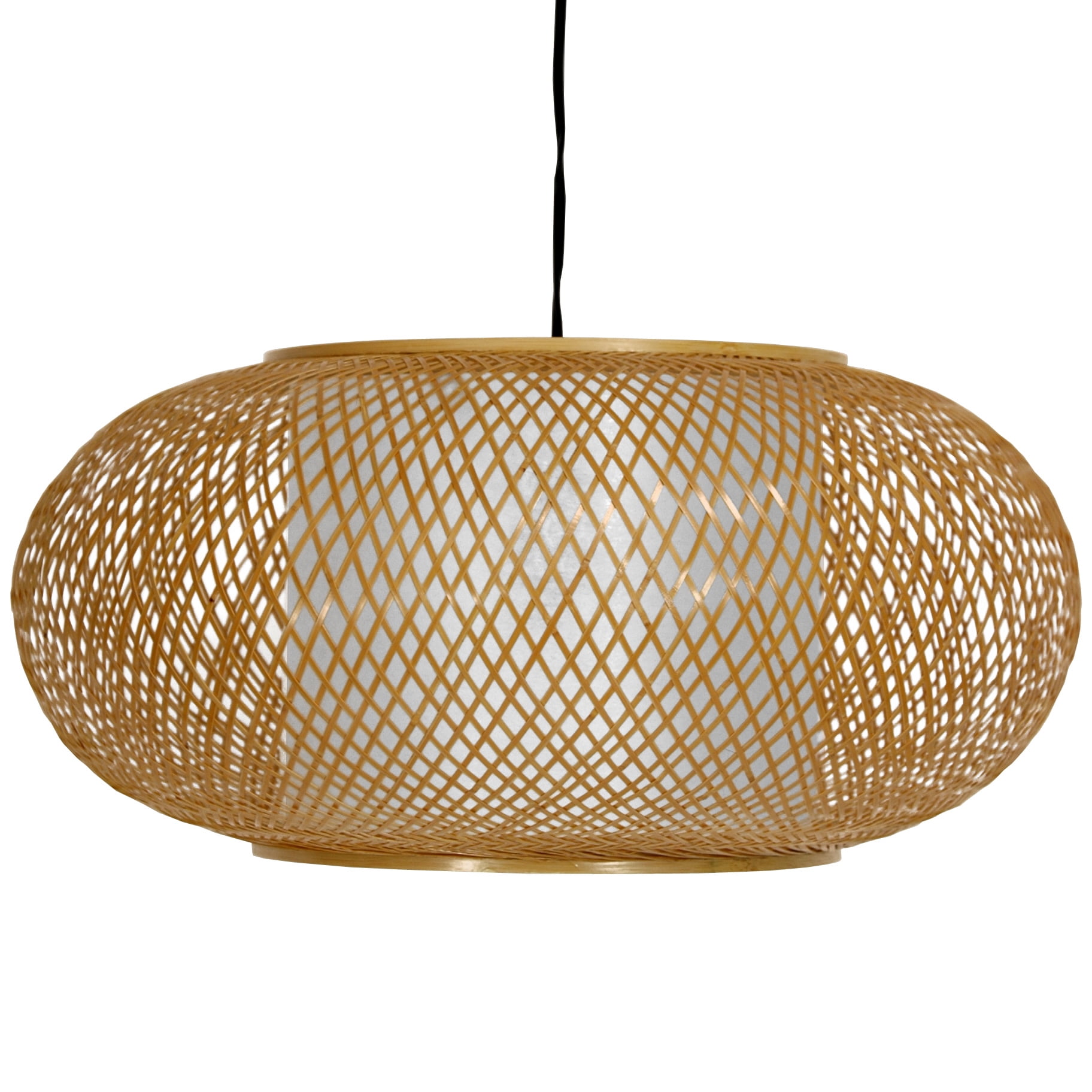 Free Shipping! Oriental Furniture 16in Handcrafted Bamboo Pendant ...