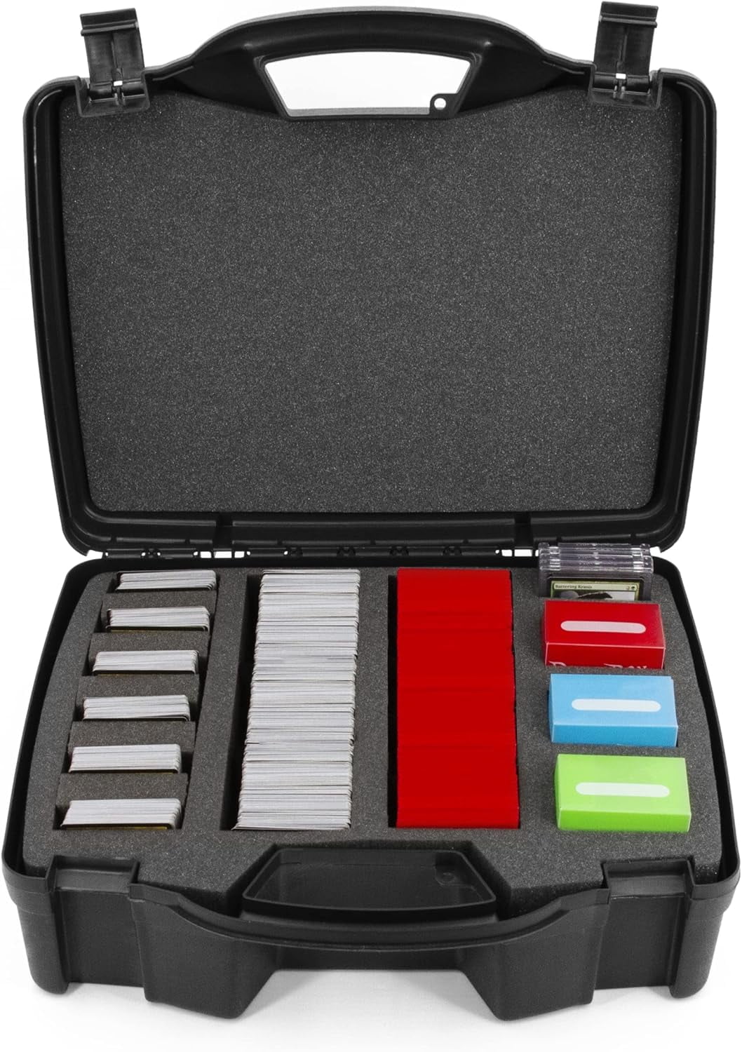 16" Hard Shell Trading Card Case Organizer with Protective Foam ...