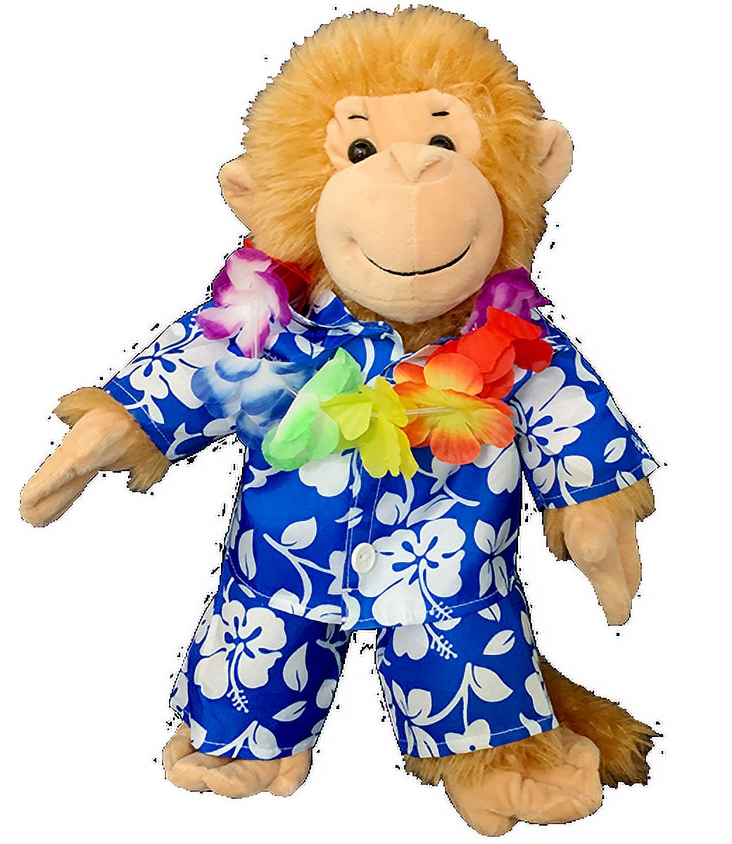 16" Hawaiian Boy W/Flower Lei Cut & Fency Teddy Bear Clothes. New ...