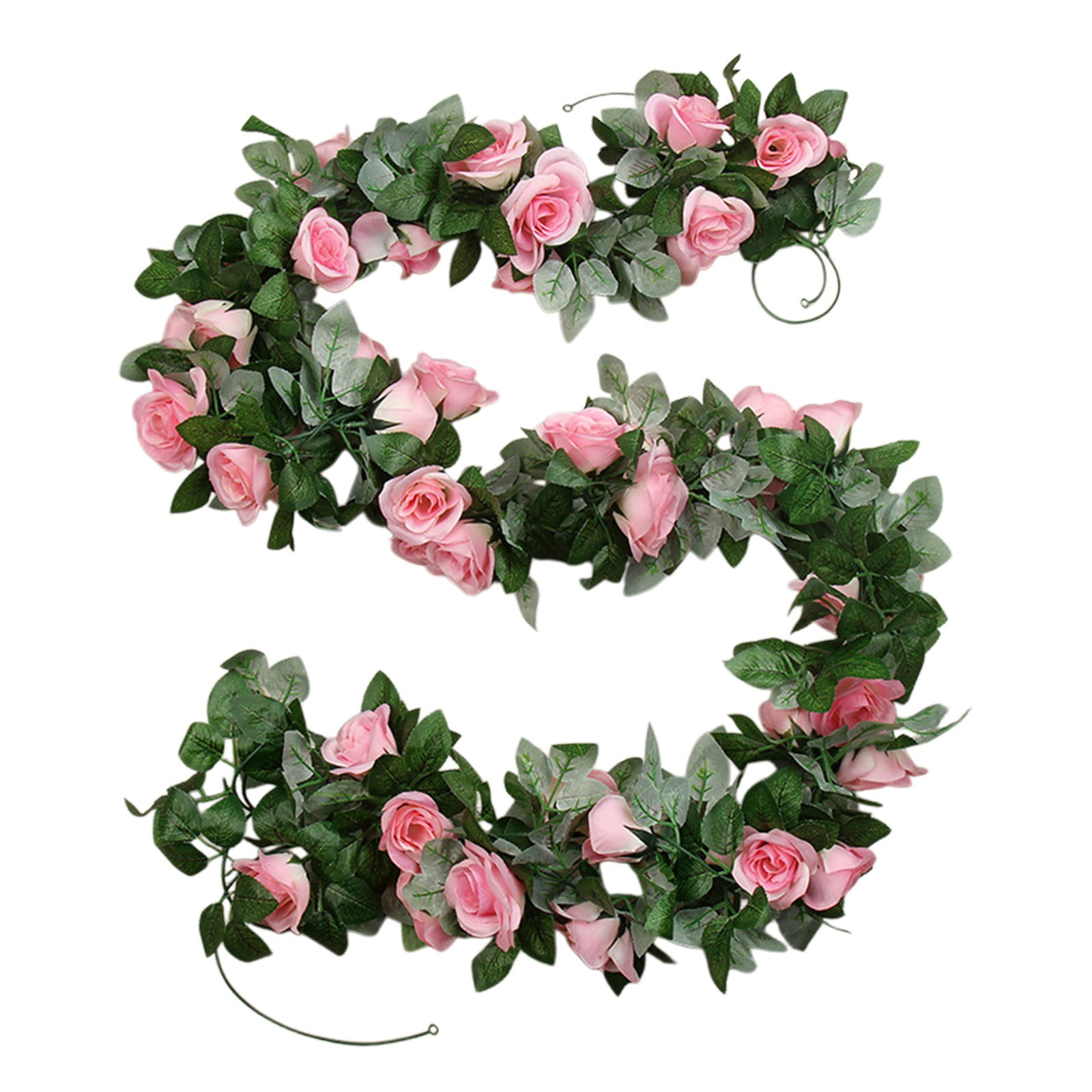 16-Head Artificial Flower Vines - Fake Rose Vine Flowers Plants ...