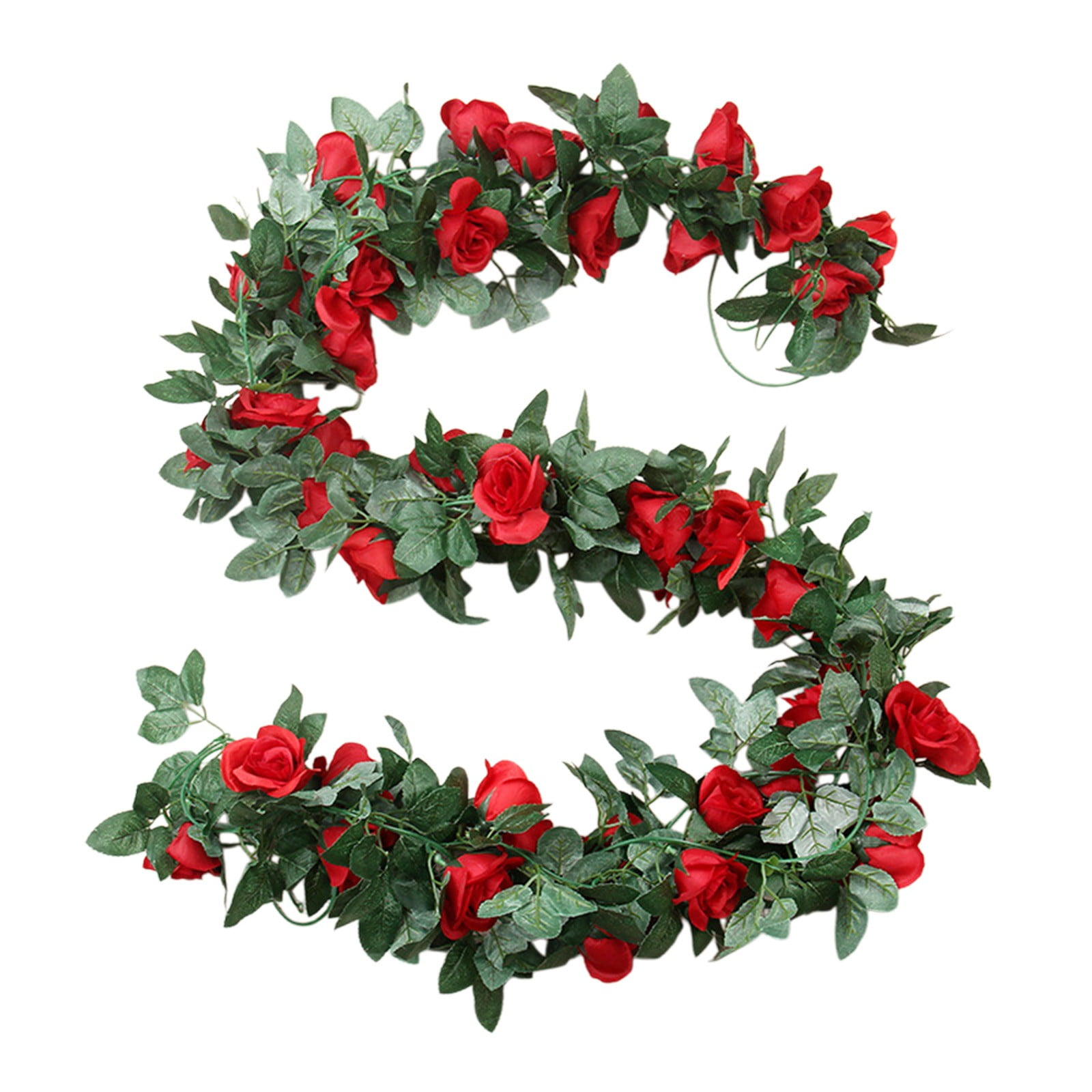16-Head Artificial Flower Vines - Fake Rose Vine Flowers Plants ...