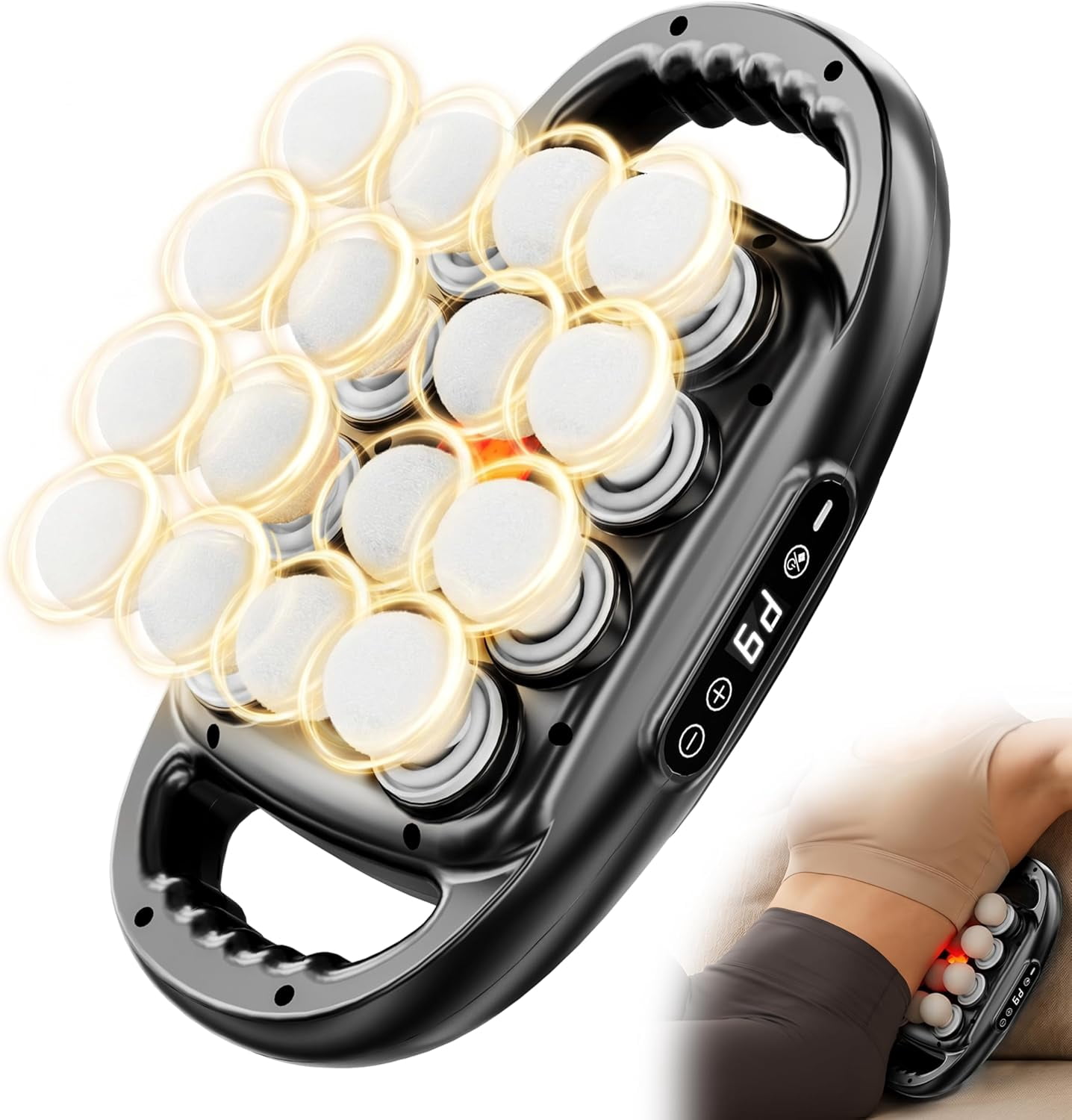16 Head Deep Tissue Massage Gun with 9 Modes and 9 Intensities for Back ...