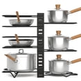 16" Heavy-Duty 8-Tier Adjustable Pots & Pans Organizer Rack, Cabinet ...