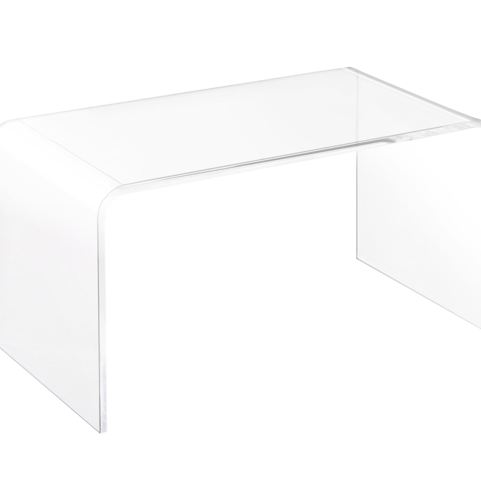 16" High Acrylic Side Table, Waterfall, Clear - Space Enhancer ...