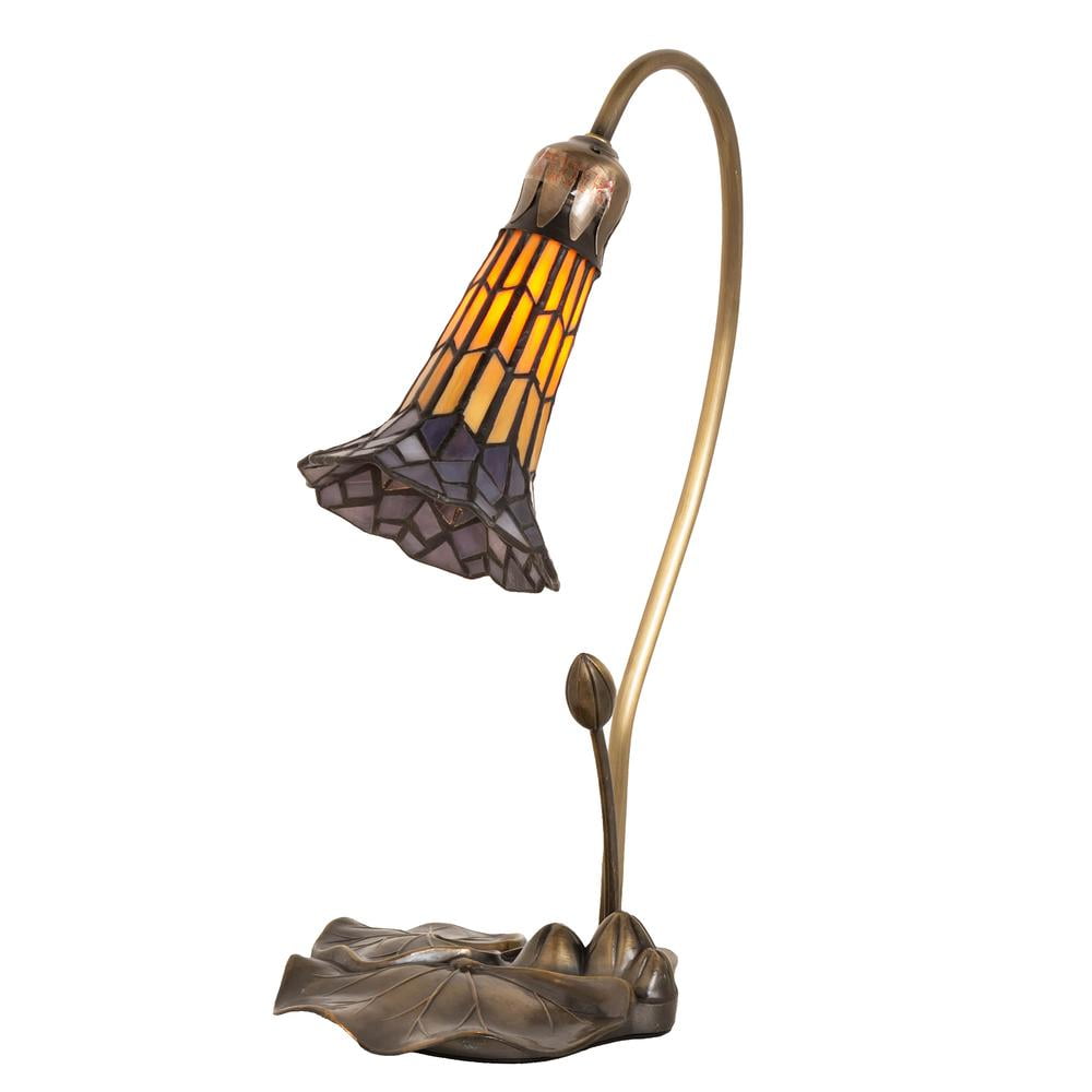 Meyda Lighting 16" High Stained Glass Pond Lily Accent Lamp - Walmart.com