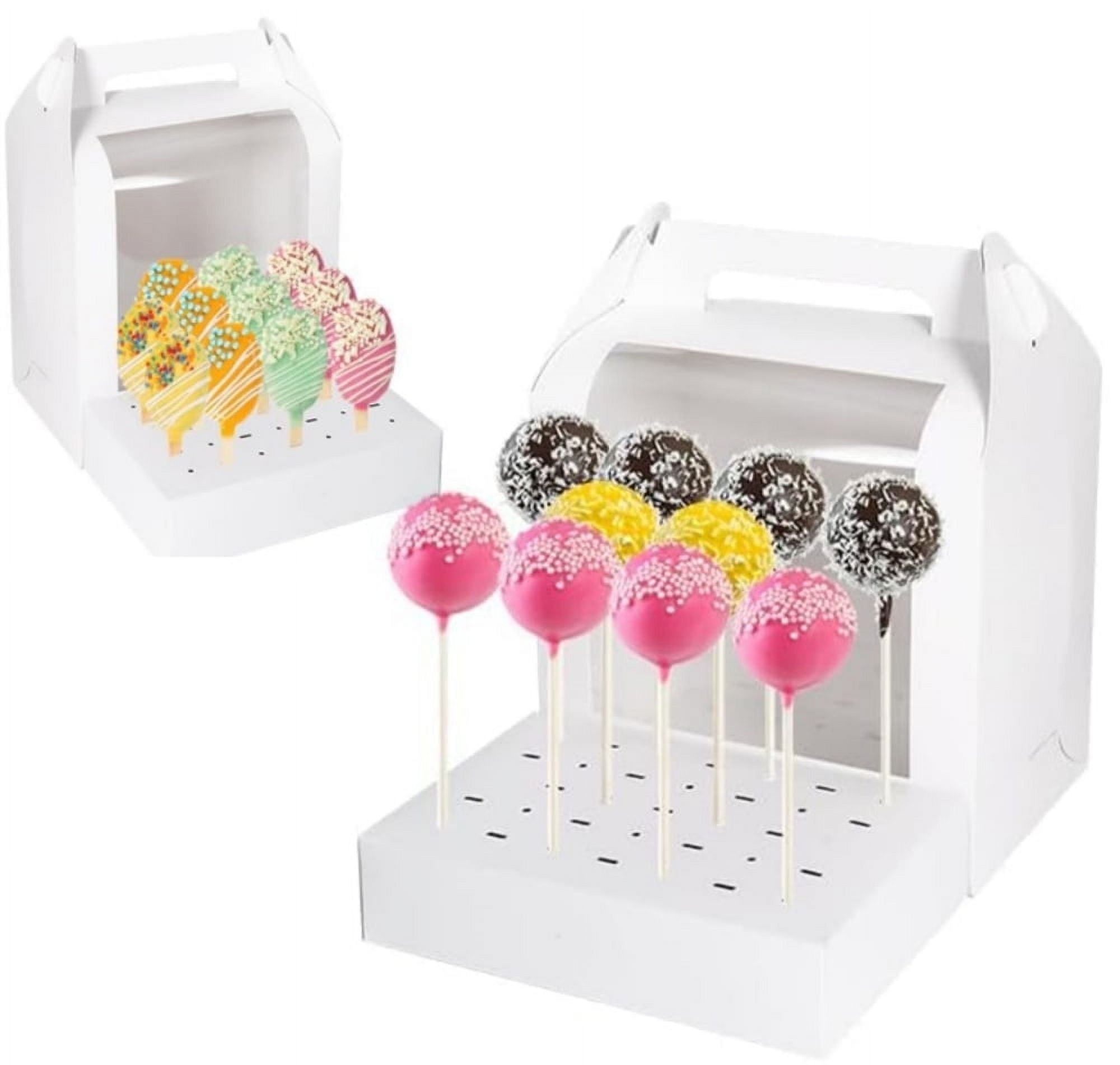 16 Holes Cake Pop Holder,Candy Gift Box,Portable Cake Packaging ...
