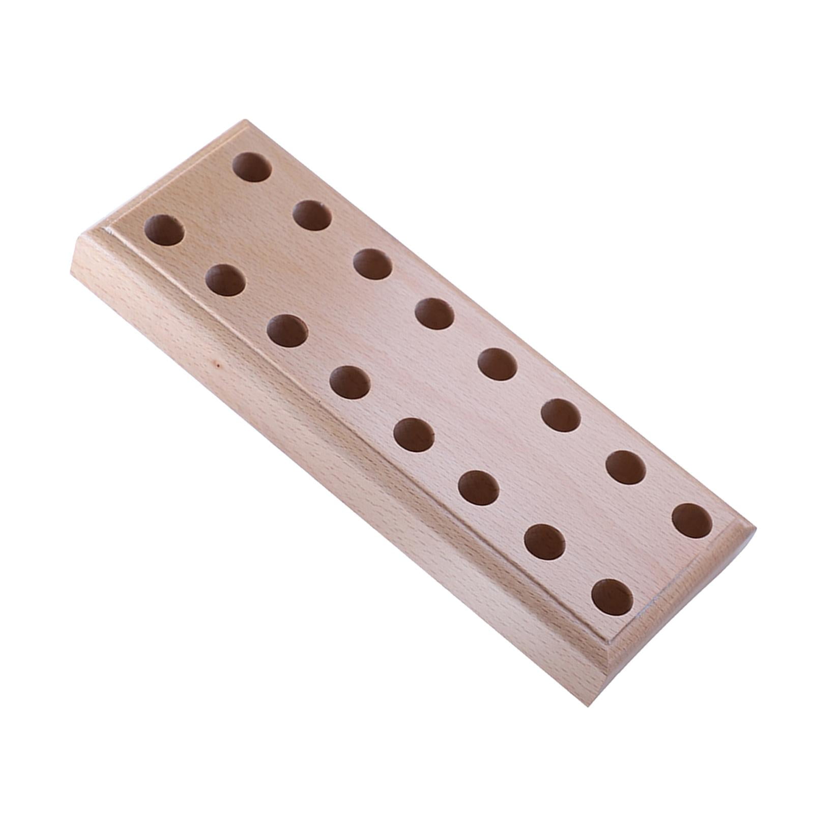 16 Holes Wood Plier Block Tabletop Plier Rack Base Storage Display ...
