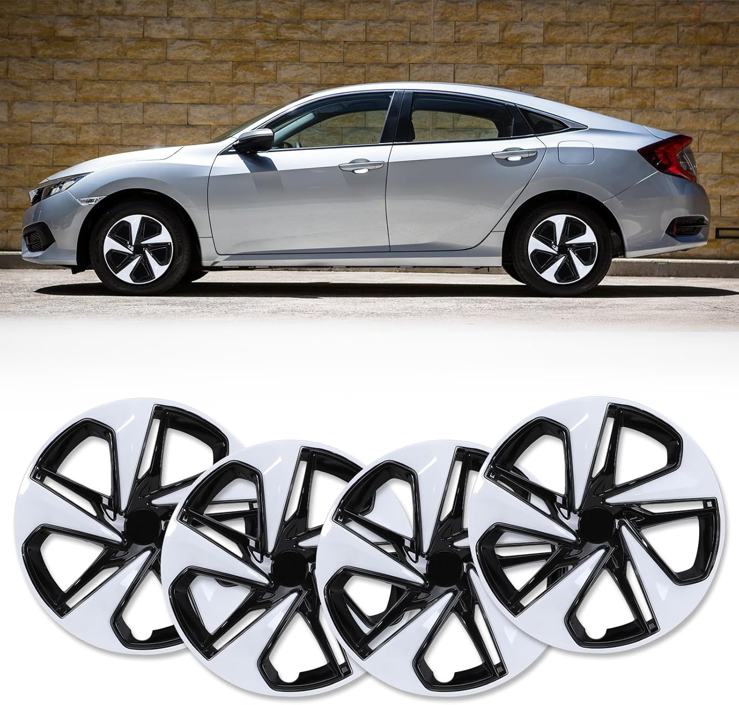 16" Hubcaps for 2016-2025 Honda Civic Sedan Steel Wheels - Set of 4 ...