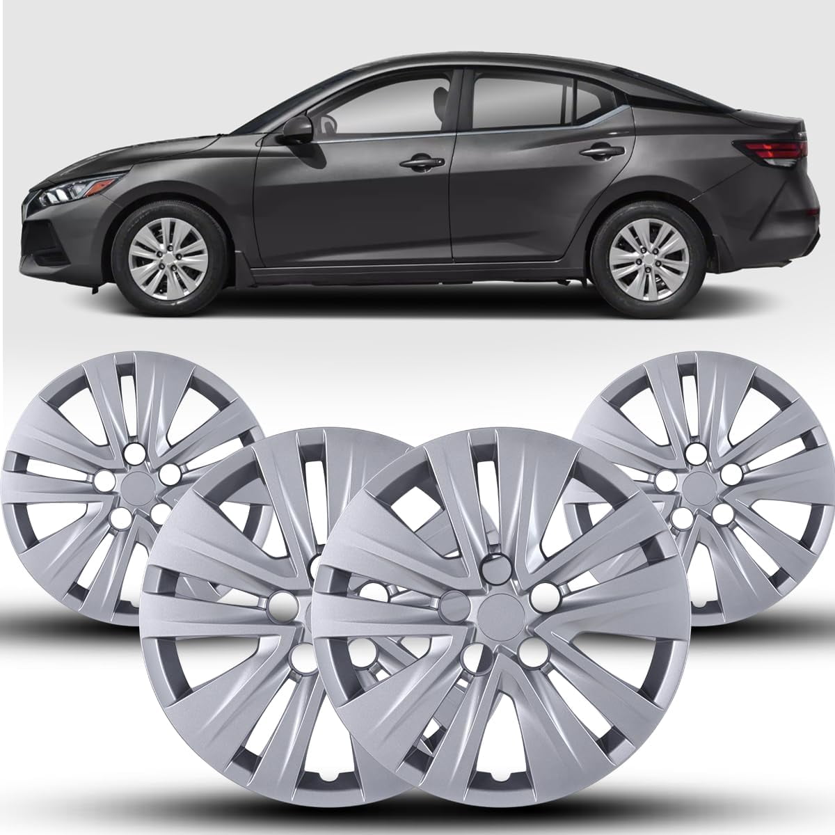 16" Hubcaps for 2020-2025 Nissan Sentra Wheel Rim Covers,[Only Fit Iron ...
