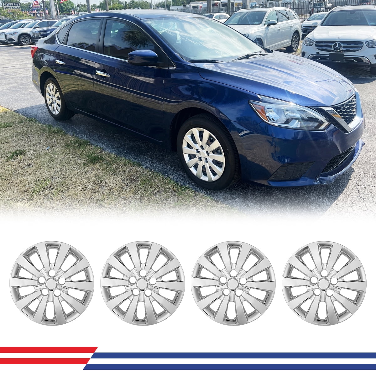 16" Hubcaps for 2013-2019 Nissan Sentra,Wheel Rim Covers for 2011-2017 ...