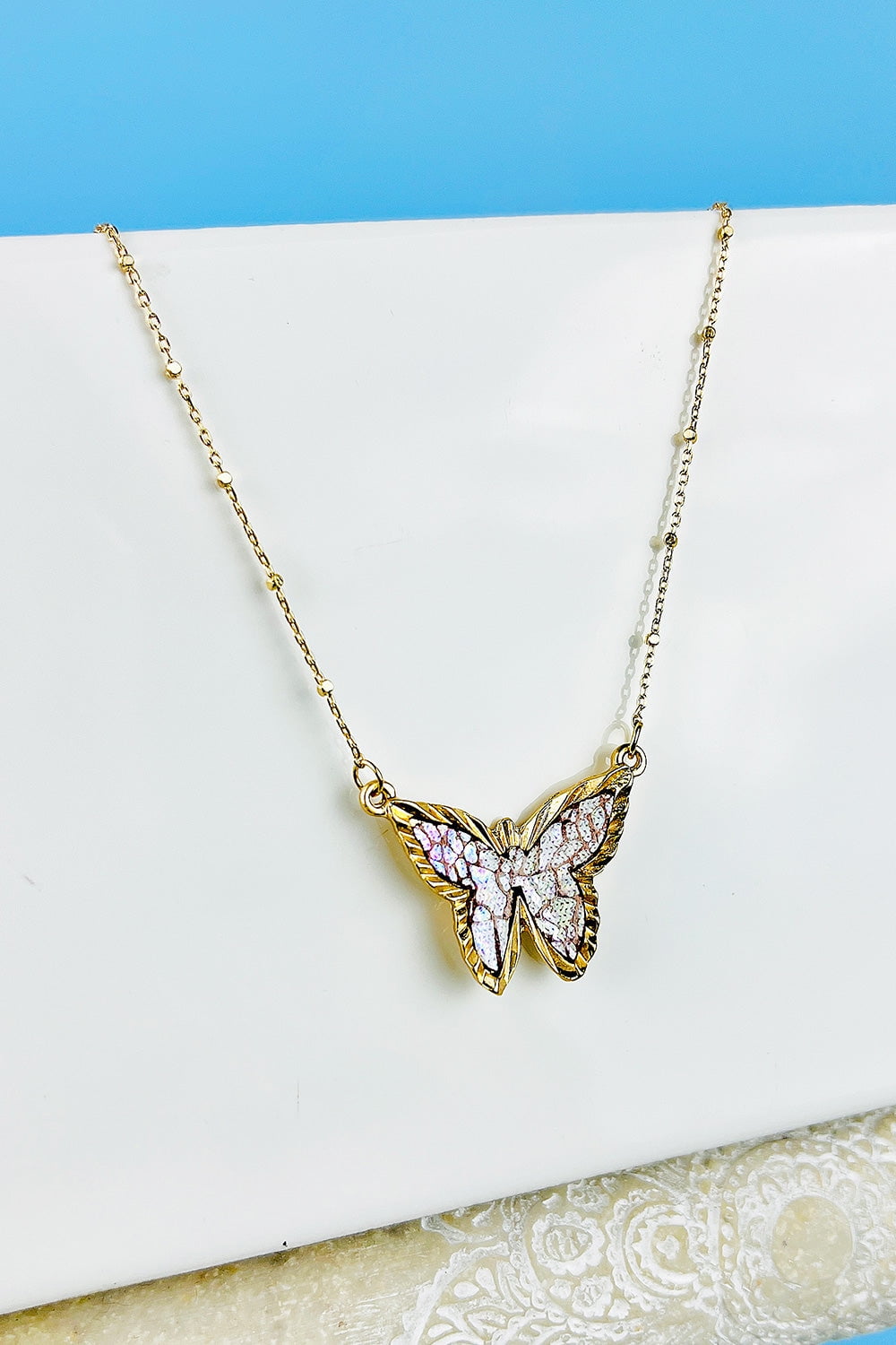 16 INCHES BUTTERFLY SHAPED PU LEATEHR NECKLACE - Walmart.com