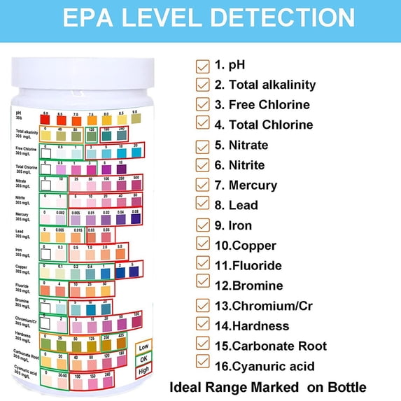 16 In 1 Drinking Water Test Kit, Home Water Test Kit, Water - Walmart.com