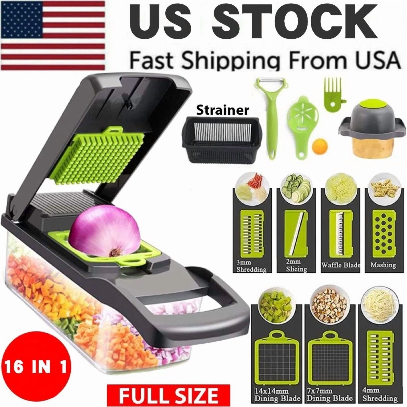 16 In 1 Kitchen Vegetable Chopper Pro Onion Dicer Food Slicer Fruit ...