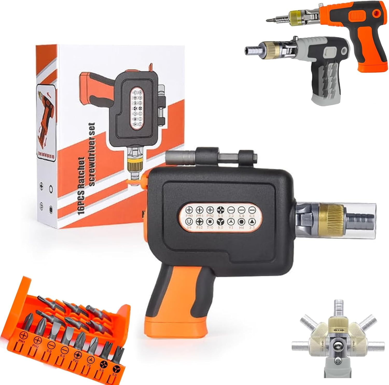 16-In-1 Multi Screwdriver Set, 2025 New Electric Screwdriver Gun With ...