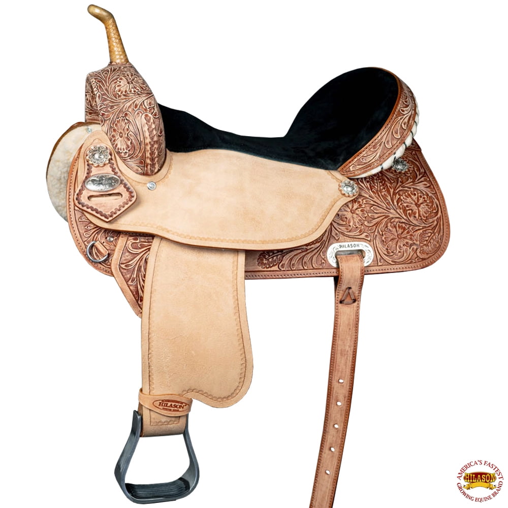 16 In Flex Tree Western Horse Saddle American Leather Trail Barrel By ...
