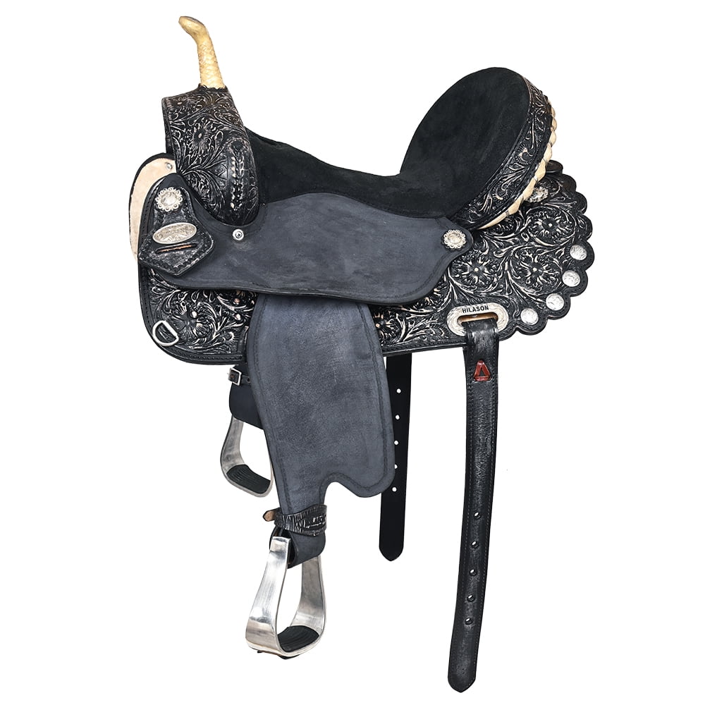 16 In Flex Tree Western Horse Saddle American Leather Trail Barrel By ...