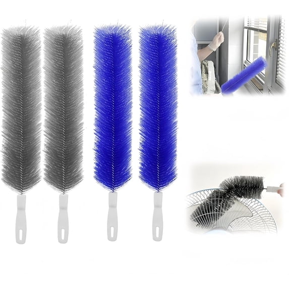 16 In Reusable Dust Remover Fan Brush - Bendable Microfiber Head ...