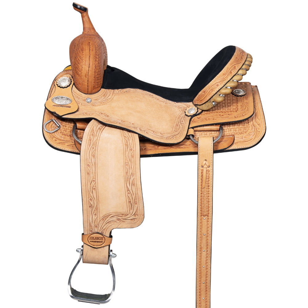 16 In Western Horse Ranch & roping Saddle American Leather Hilason ...