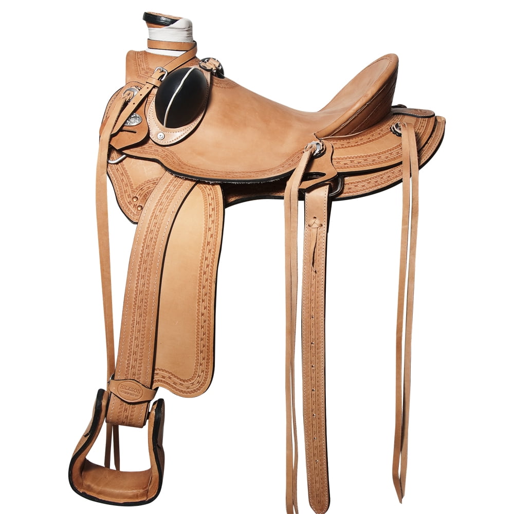 16 In Western Horse Wade Saddle American Leather Ranch Roping Tan ...