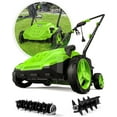 16-Inch 15 Amp Electric Dethatcher Scarifier, 2024 Upgraded Lawn ...