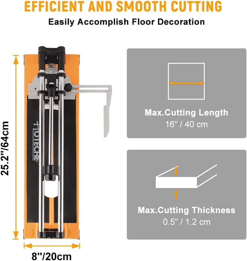 16-Inch 3 in 1 Tile Cutter with Tungsten Carbide Scoring Wheel and ...