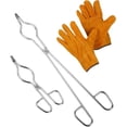 16 Inch & 8 Inch Crucible Tongs with General Gloves Set, Stainless ...